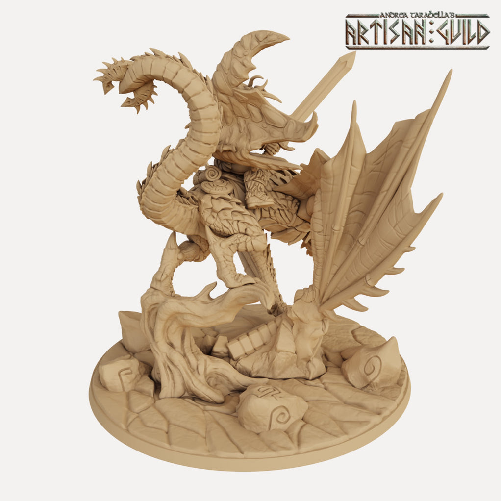 Krommir on Dragonpeak Wyvern - 3D Printed Miniature — Empire of Minis
