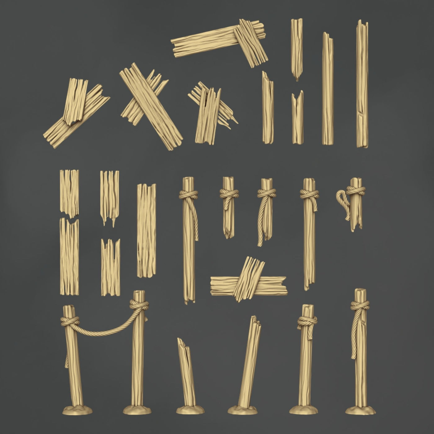 Broken Planks and Poles - 25x - Basing Bits — Empire of Minis