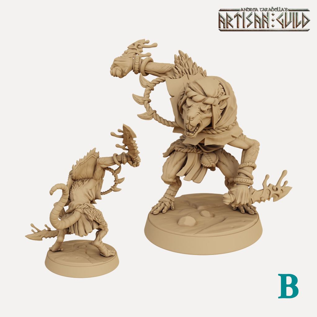 Sandfang Ratkin (Hood) - 3D Printed Miniatures — Empire of Minis