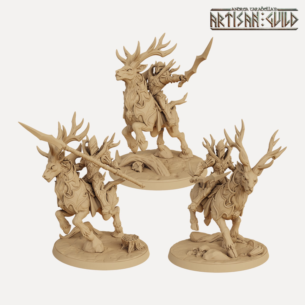 Sylvan Stag Riders (Helmet) - 3D Printed Miniatures — Empire of Minis