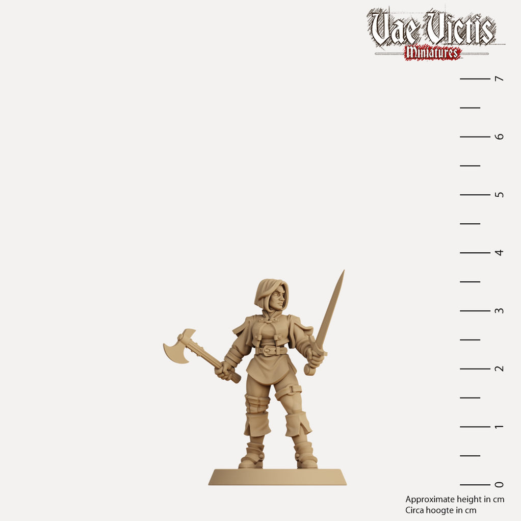 Sally the Fighter - 3D Printed Miniature — Empire of Minis