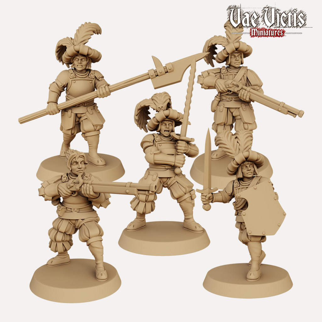 Female Elite Mercenaries - 3D Printed Miniatures — Empire of Minis