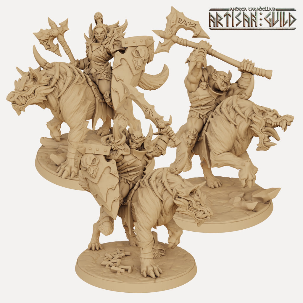 Frostmetal Worg Riders - 3D Printed Miniatures — Empire of Minis