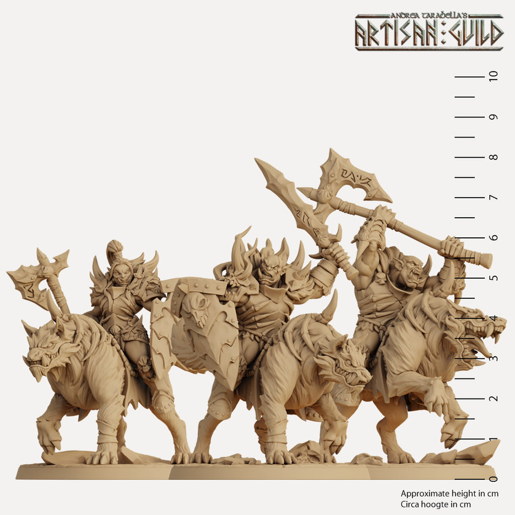 Frostmetal Worg Riders - 3D Printed Miniatures — Empire of Minis
