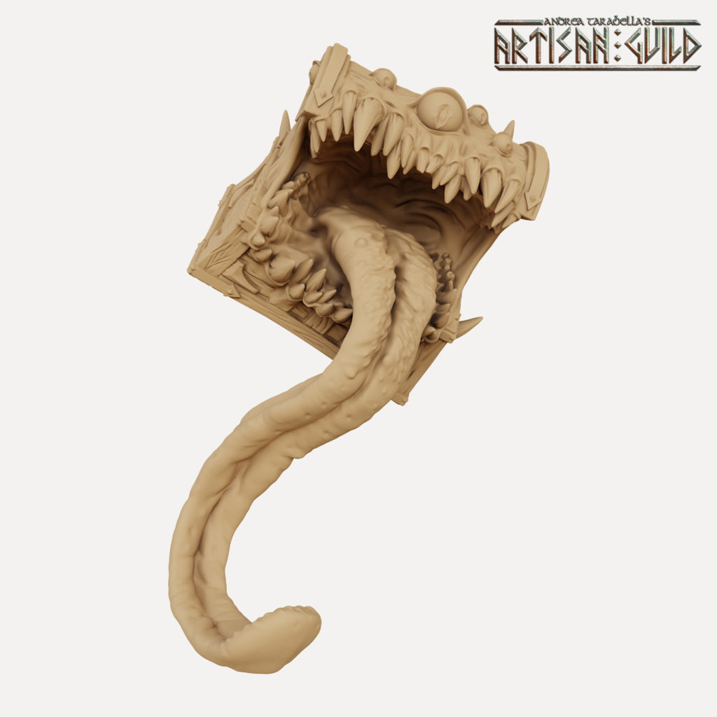 Treasure Chest Mimic (Attacking) - 3D Printed Miniature — Empire of Minis