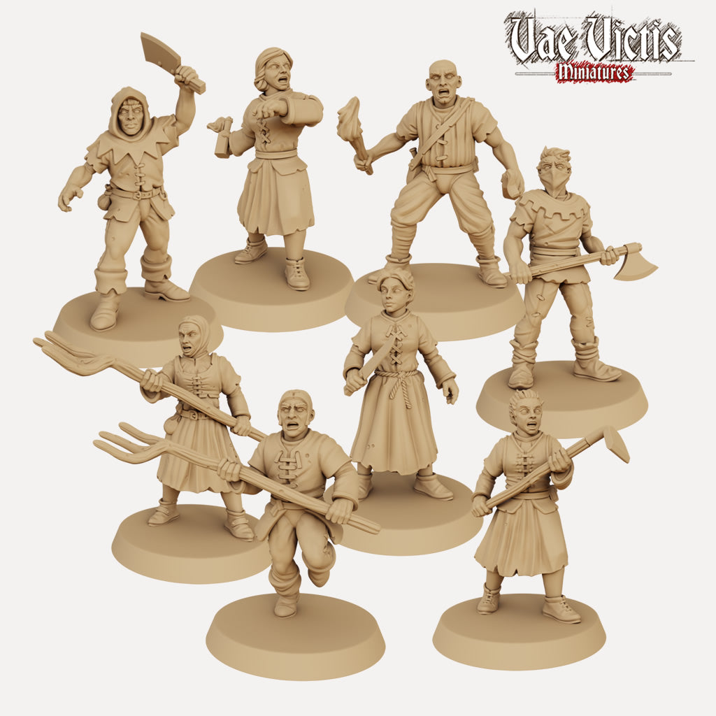 Angry Villagers - 3D Printed Miniatures — Empire of Minis