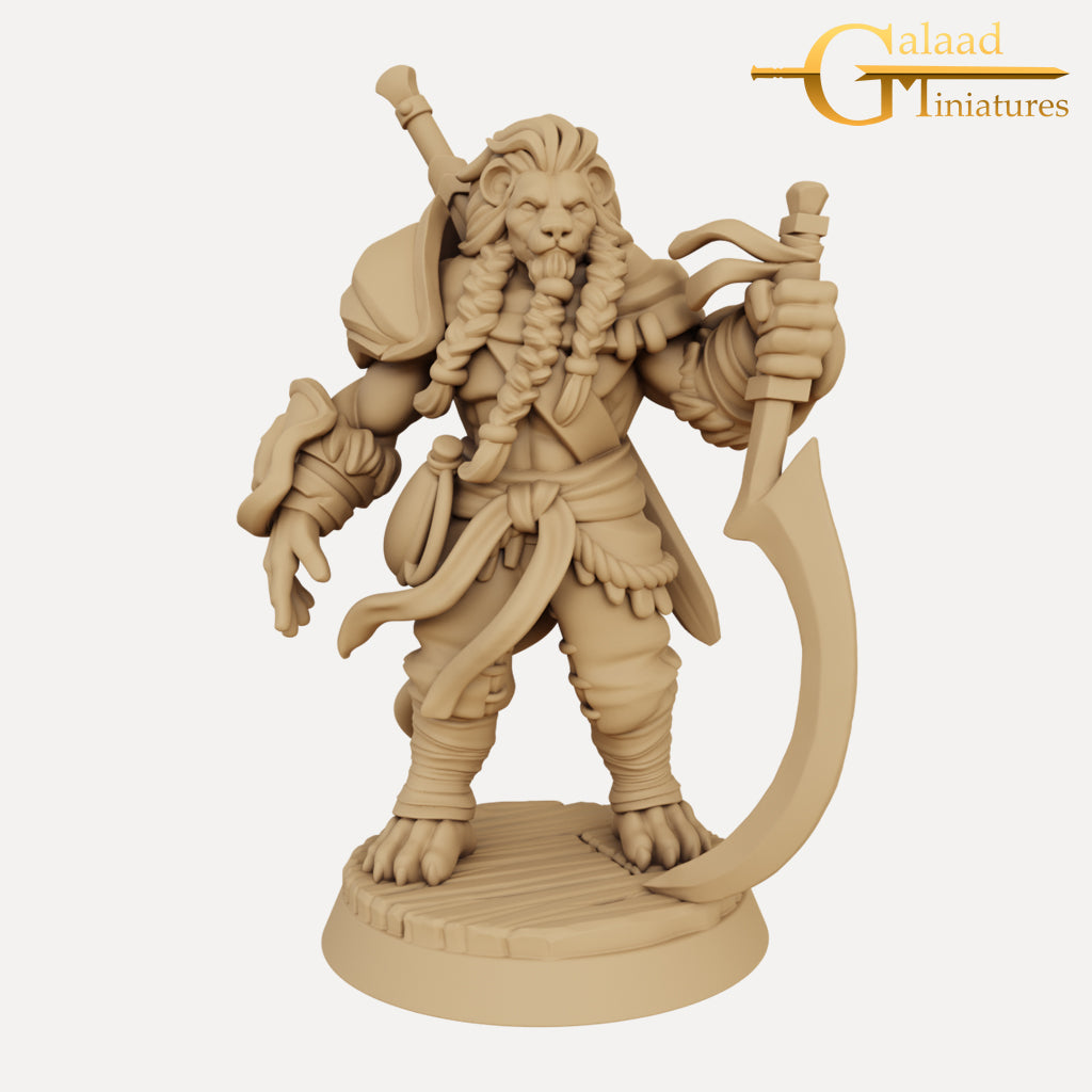 Zyres, the Leonin Fighter - 3D Printed Miniature — Empire of Minis