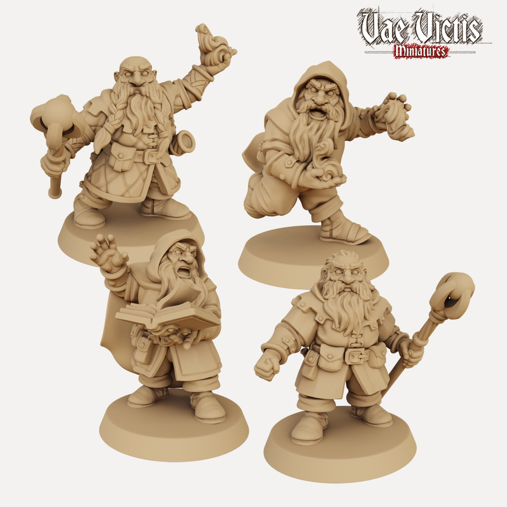 Hill Dwarf Mages - 3D Printed Miniatures — Empire of Minis
