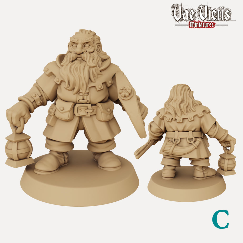 Hill Dwarf Miners - 3D Printed Miniatures — Empire of Minis