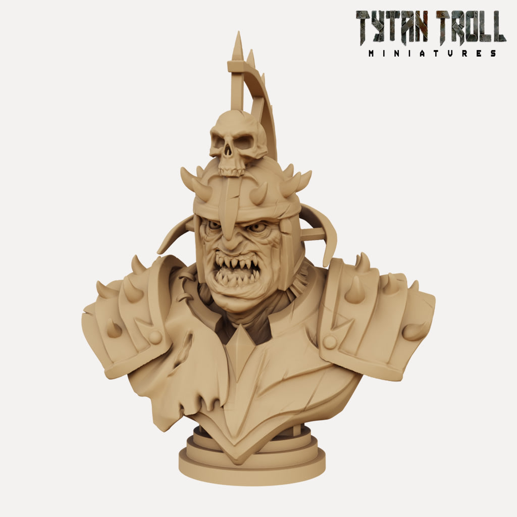 Commander Orc - 3D Printed Bust — Empire of Minis