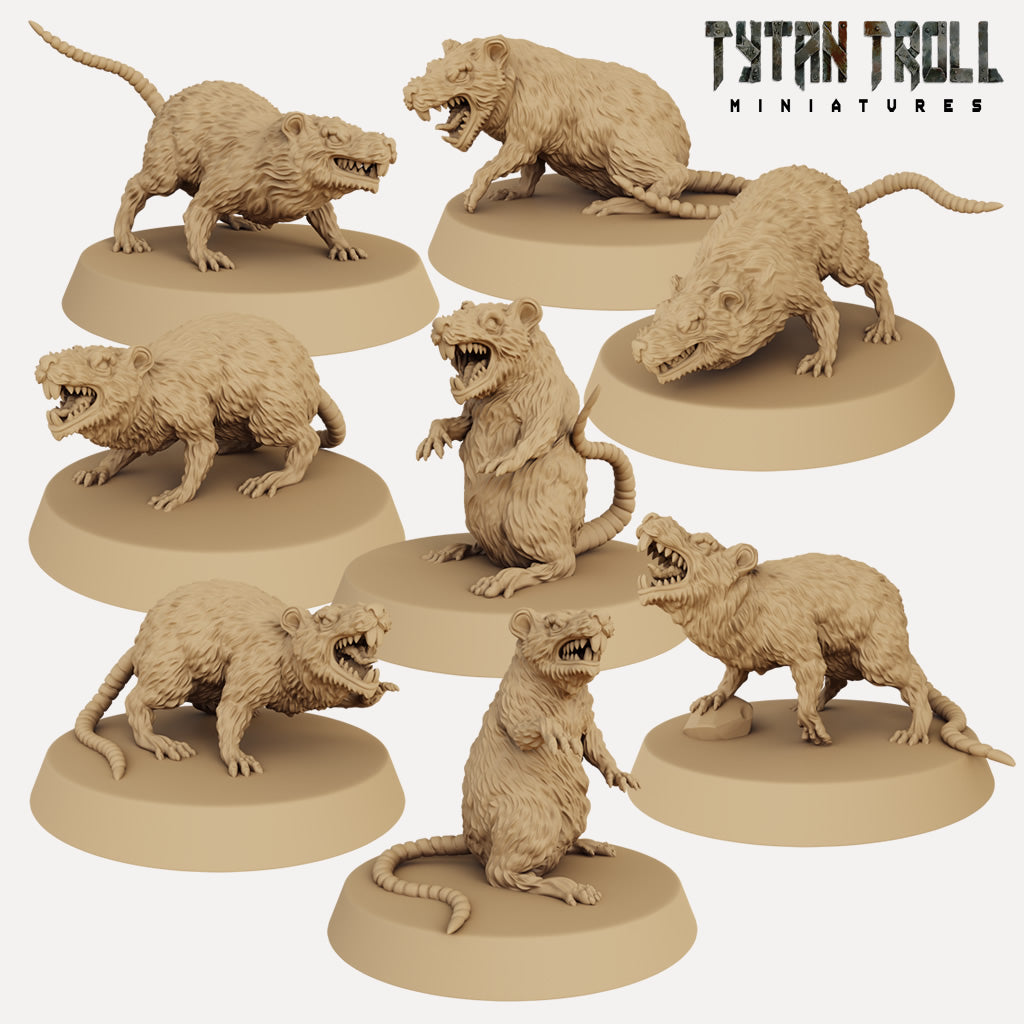 Feral Rats - 3D Printed Miniatures — Empire of Minis