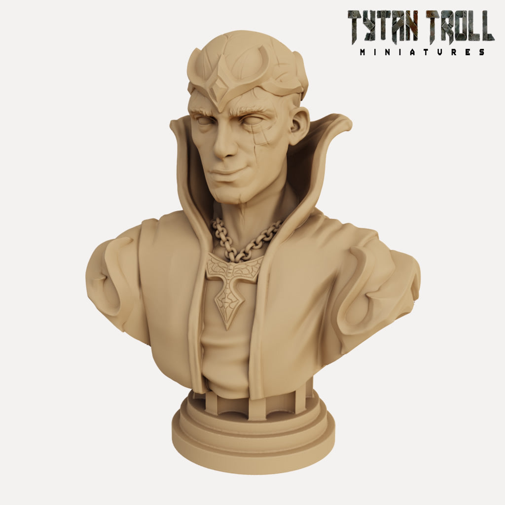 Scarred Wizard - 3D Printed Bust — Empire of Minis